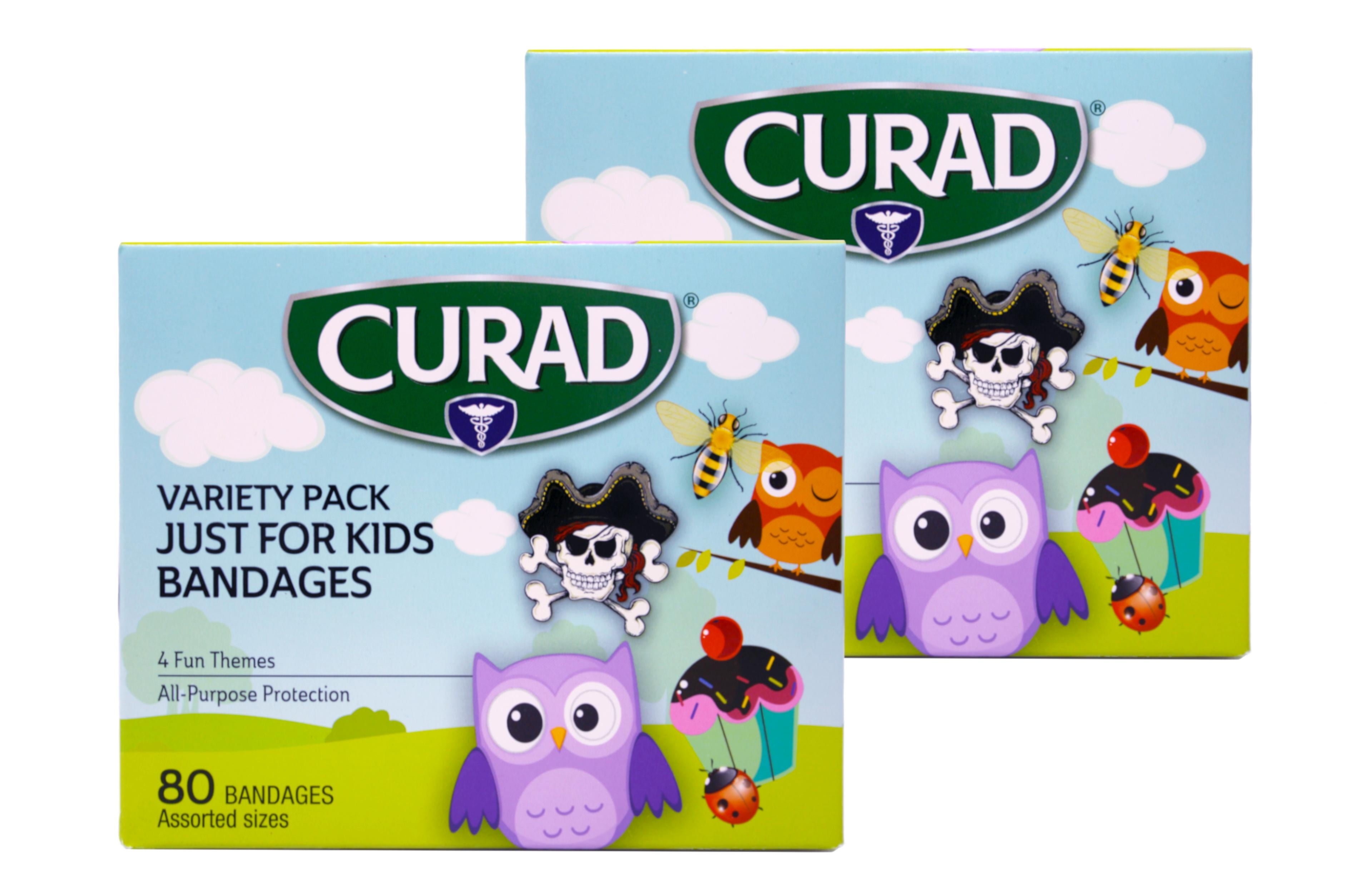2 Pack - Curad Just for Kids Bandages, 4 Fun Themes, Colorful, All ...