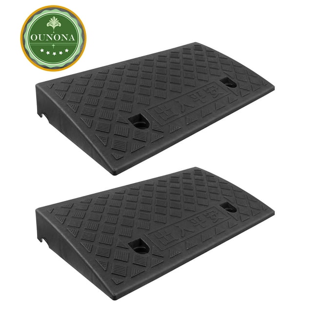 OUNONA 2pcs Plastic Curb Ramp Heavy Duty Plastic Threshold Ramp ...