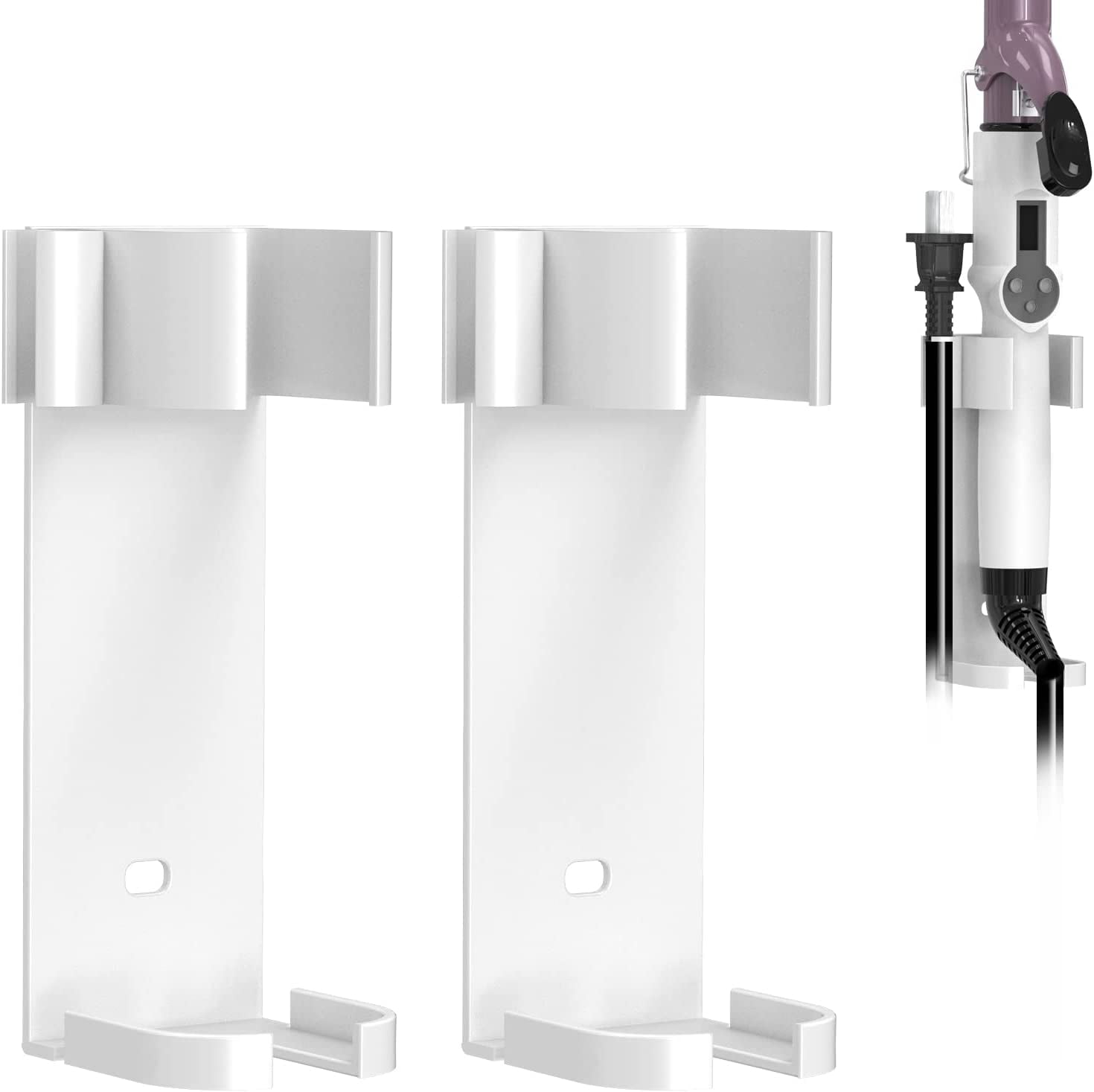 2 Pack Curling Iron Holder Wall Mount for Devices Diameter Under 1.38 ...