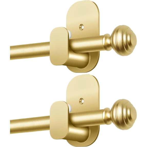 2 Pack Curtain Rods No Drilling for Windows 16 to 30 Inches, 5/8 Inch ...