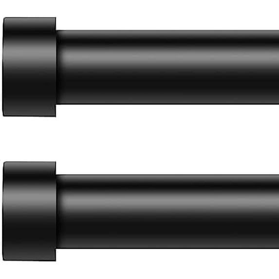 2 Pack Curtain Rods for Windows 18 to 42 Inch(1.5-3.5 Feet),Black 1 ...