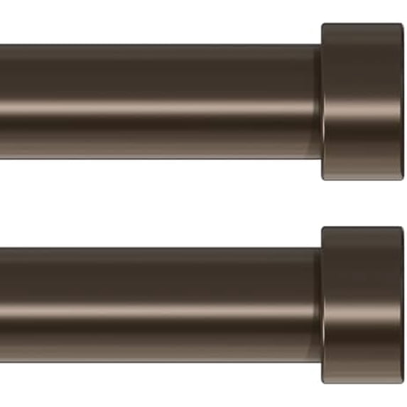 2 Pack Curtain Rods for Windows 18 to 42 Inch(1.5-3.5 Feet),Bronze 1 ...