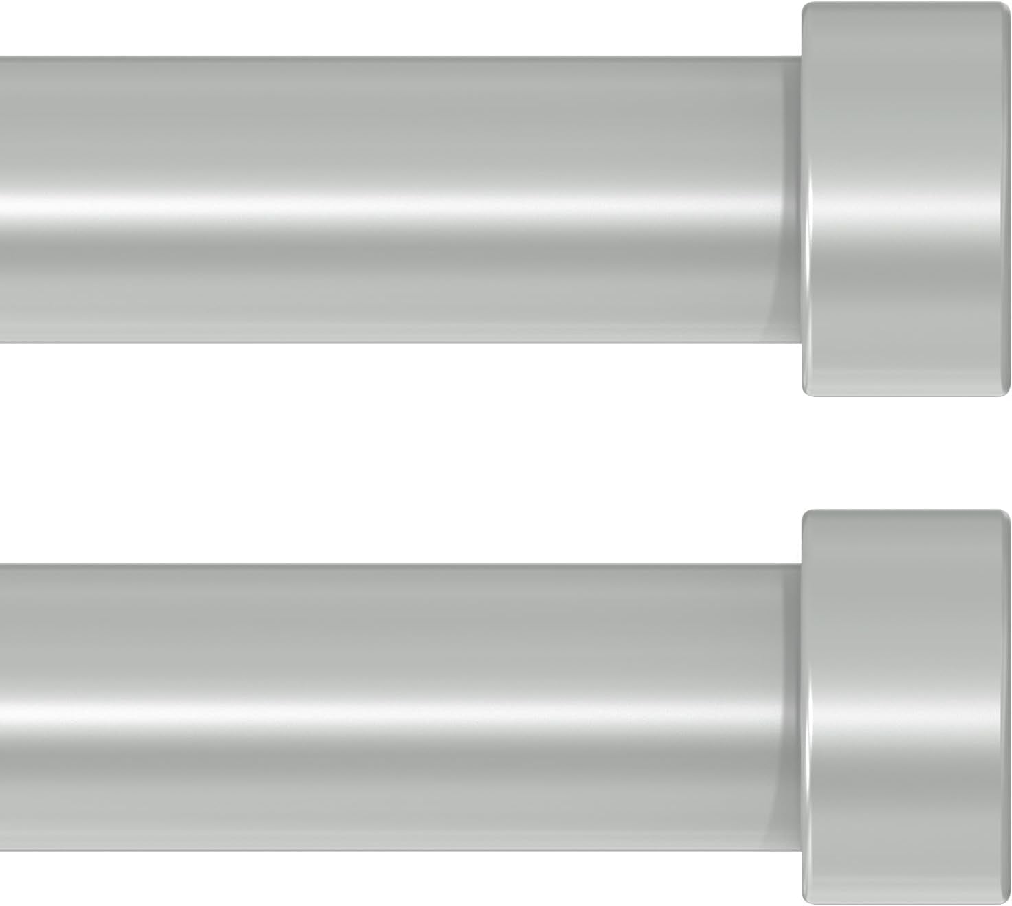 2 Pack Curtain Rods for Windows 18 to 45 Inch(1.5-3.75 Feet),Silver 1 ...
