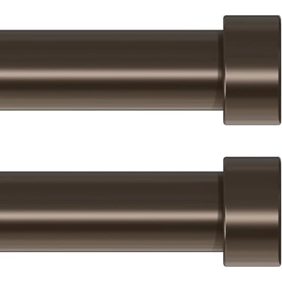 2 Pack Curtain Rods for Windows 28 to 48 Inch(1.5-5 Feet), Bronze 1 ...