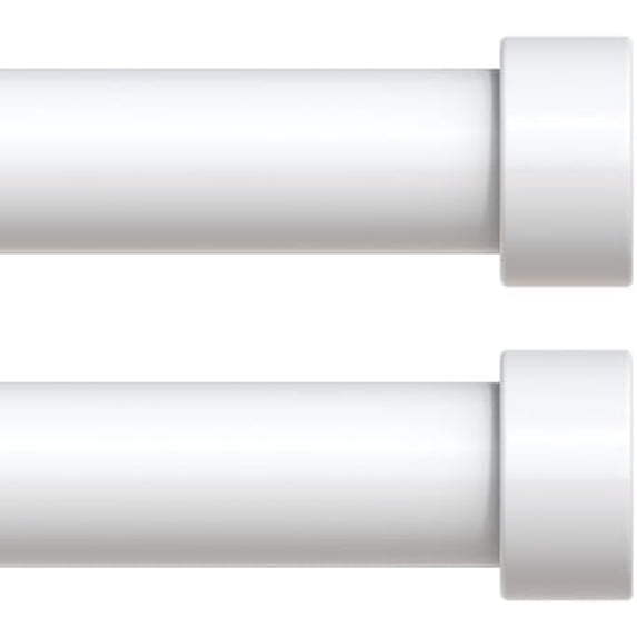 2 Pack Curtain Rods for Windows 28 to 48 Inch(1.5-5 Feet),White 1 ...