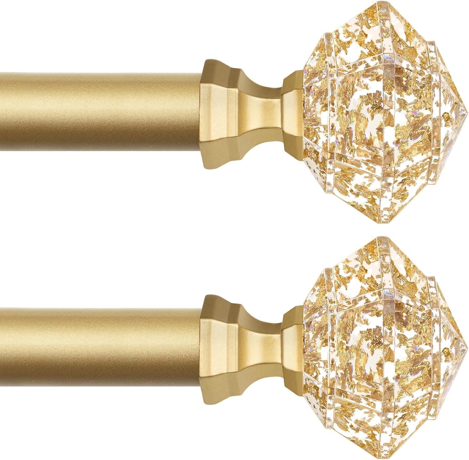 2 Pack Curtain Rods for Windows 48 to 84 Inch, Telescoping Splicing 3/4 ...