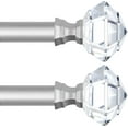 2 Pack Curtain Rods for Windows 48 to 84 Inch, Telescoping Splicing 3/4 ...
