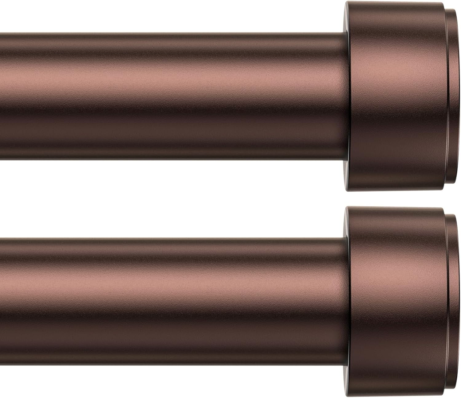 2 Pack Curtain Rods for Windows 32-144 Inch, 1 Inch Adjustable Brown ...
