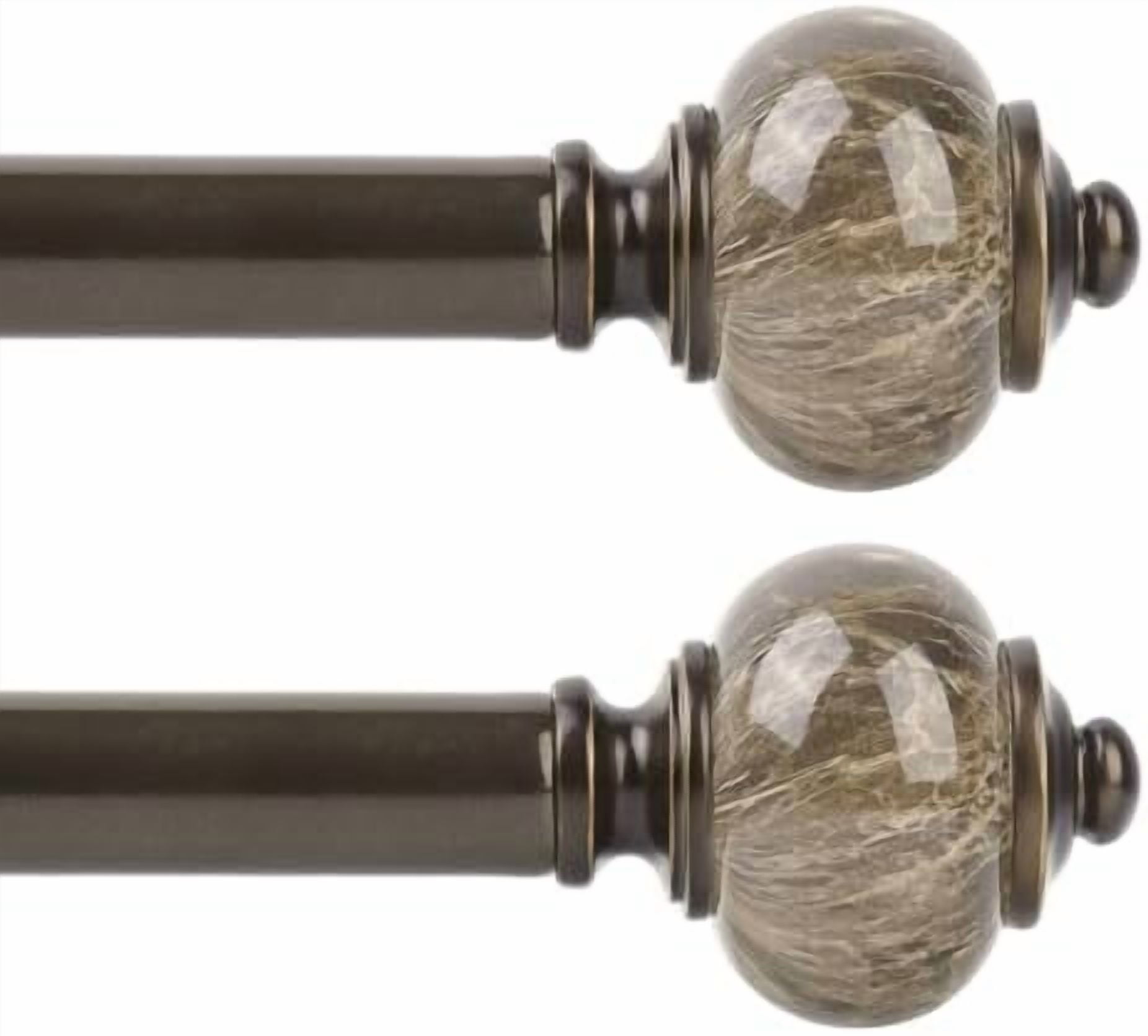 2 Pack Curtain Rods for Windows 48 to 84 Inches (4-7ft), 1 Inch Single ...