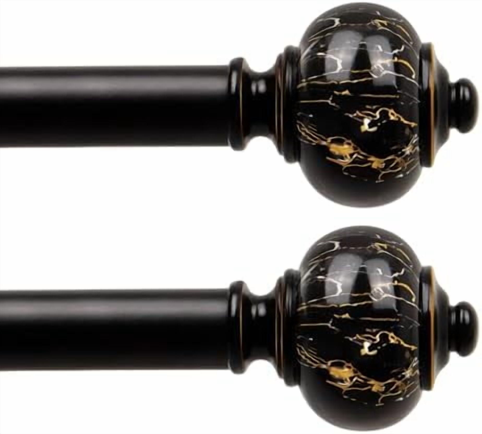 2 Pack Curtain Rods for Windows 48 to 84 Inches (4-7ft), 1 Inch Single ...