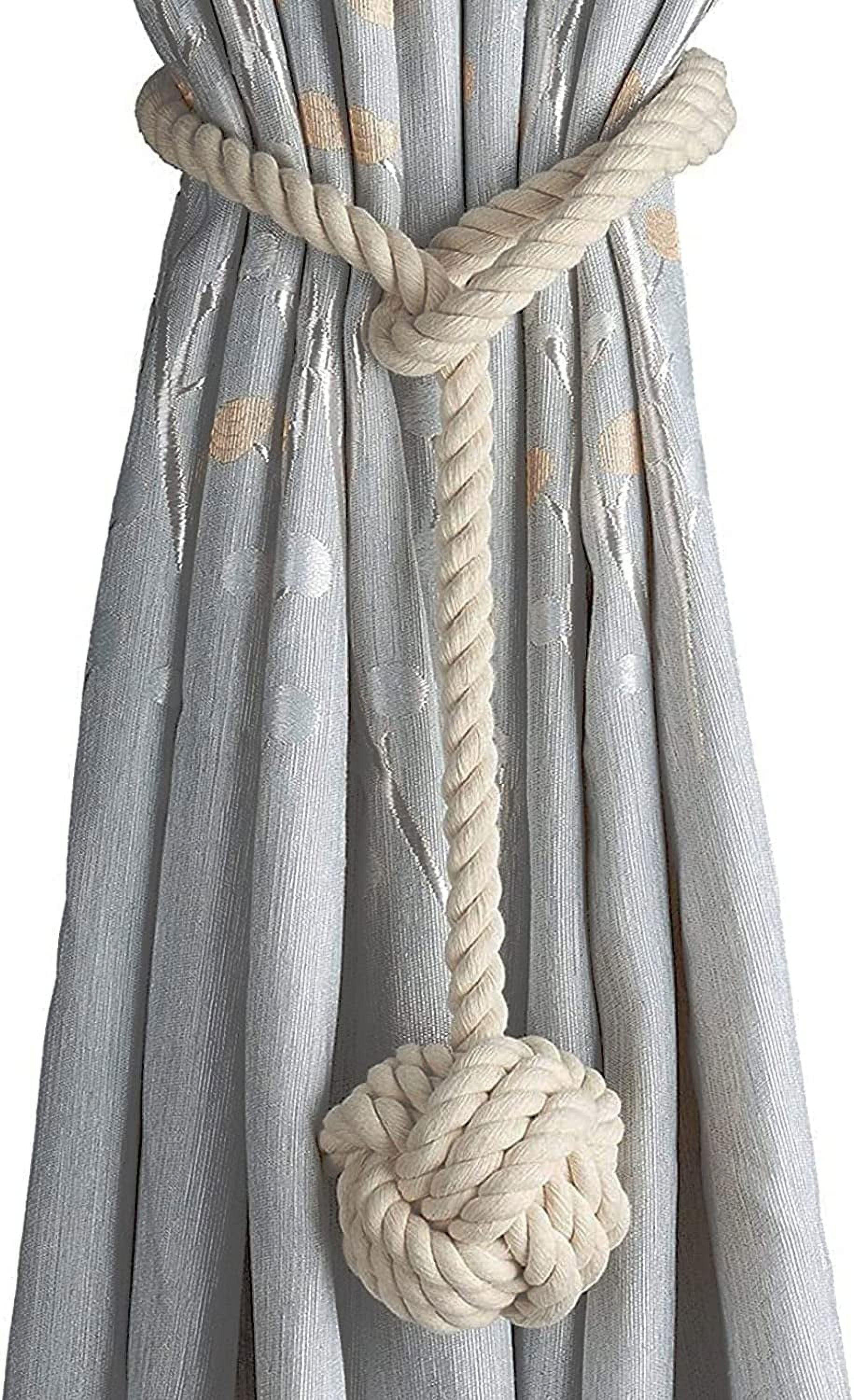 2 Pack Curtain Tiebacks - Curtain Rope Tieback, Retro Handmade Curtain ...
