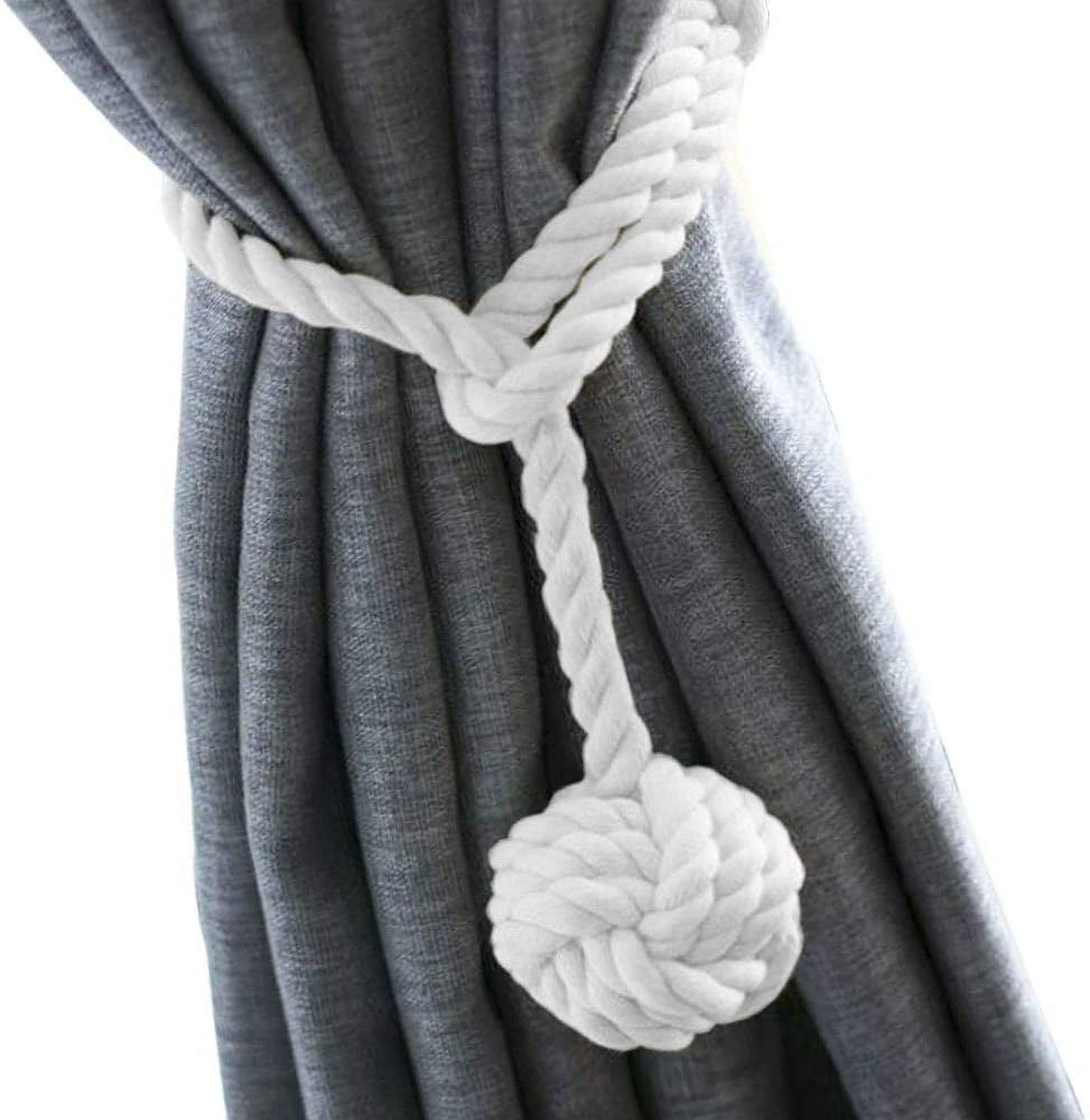 2 Pack Curtain Tiebacks - Heavy Duty Curtain Rope Tieback, Handmade ...