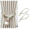 2[Pack] Curtain Ties, Pearl Curtain Tiebacks Decorative Rope Modern ...