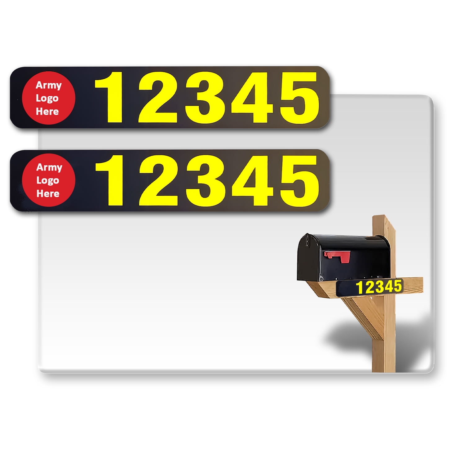 2 Pack Customized Horizontal 911 Mailbox Address Numbers Stickers ...