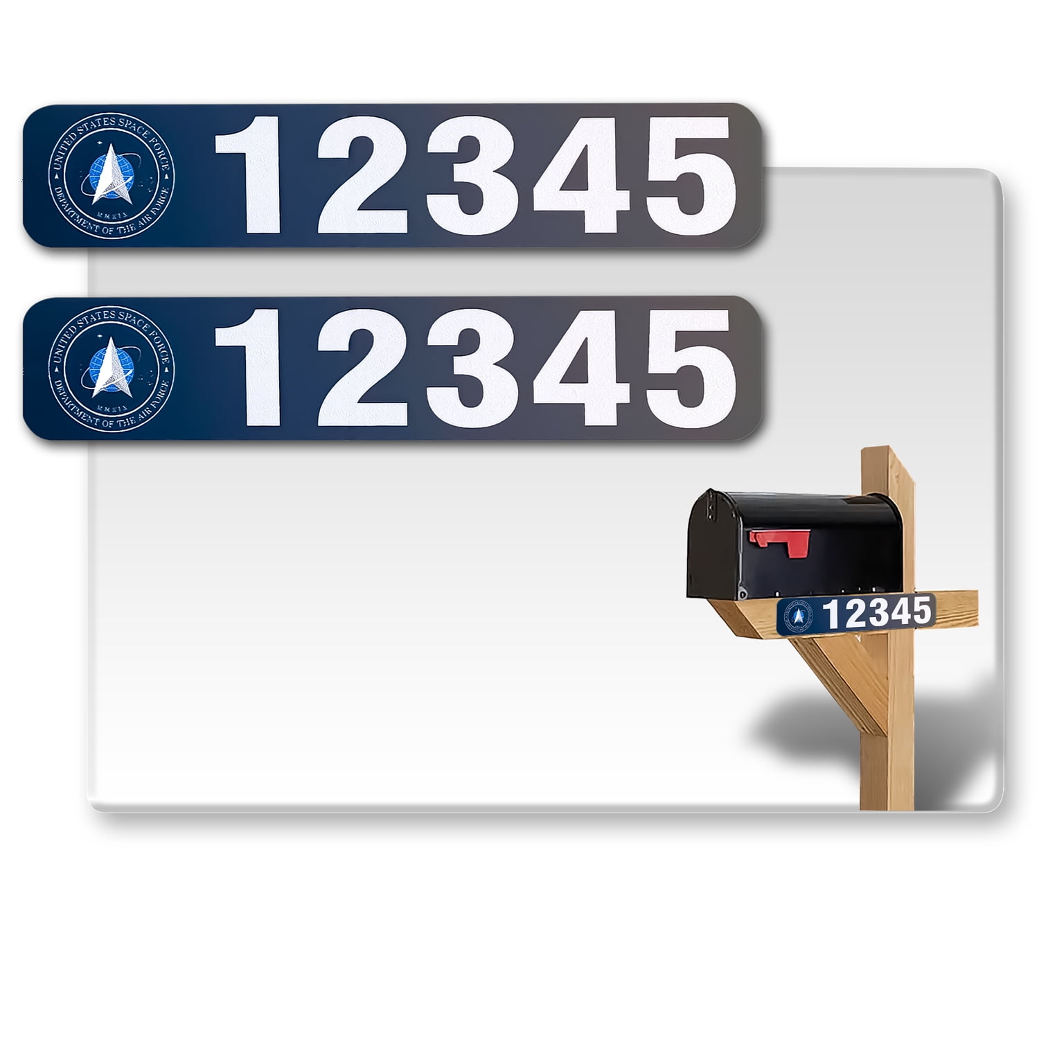 2 Pack Customized Horizontal 911 Mailbox Address Numbers Stickers ...