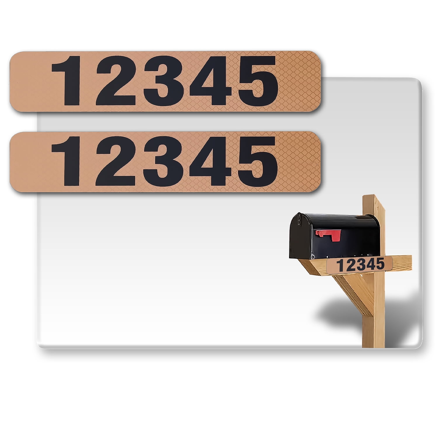 2 Pack Customized Horizontal 911 Mailbox Address Numbers Stickers ...