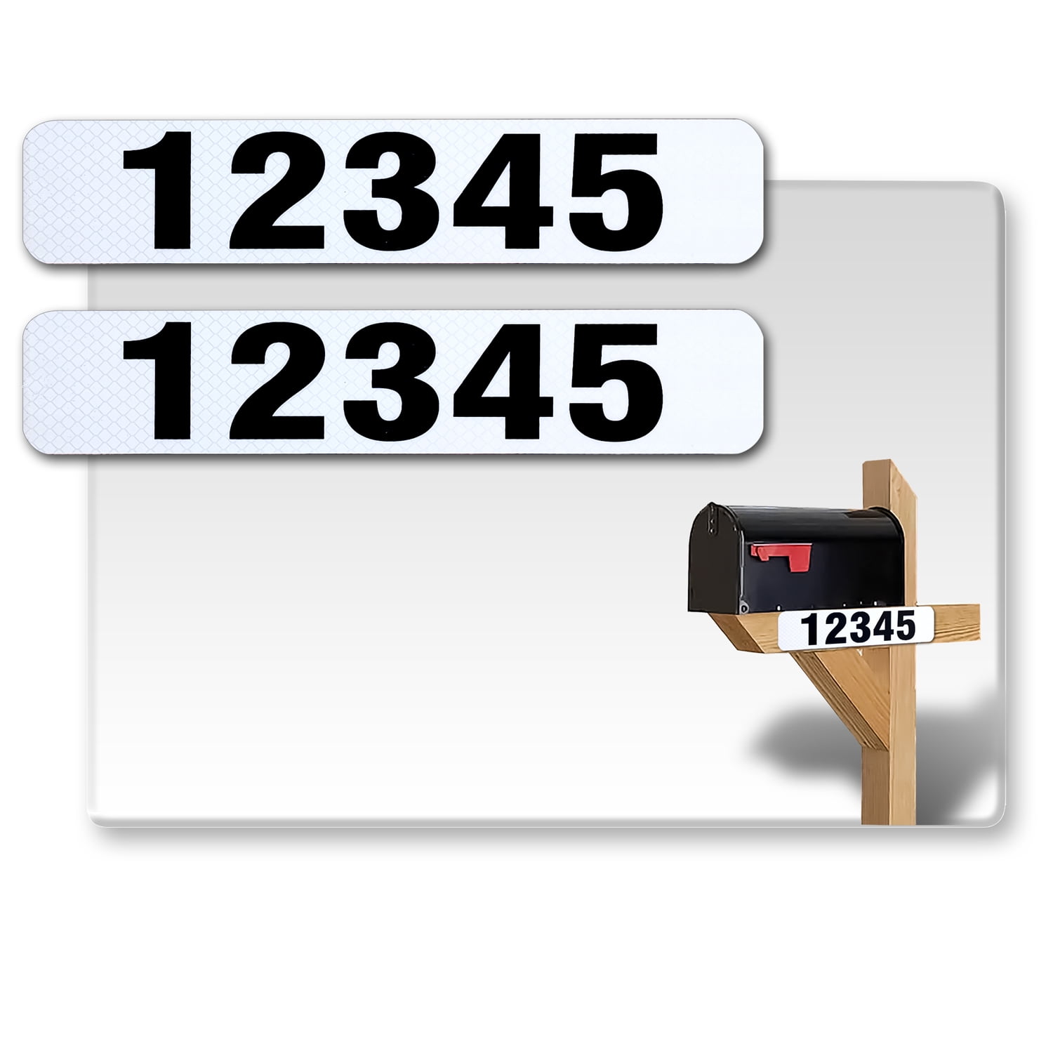 2 Pack Customized Horizontal 911 Mailbox Address Numbers Stickers ...