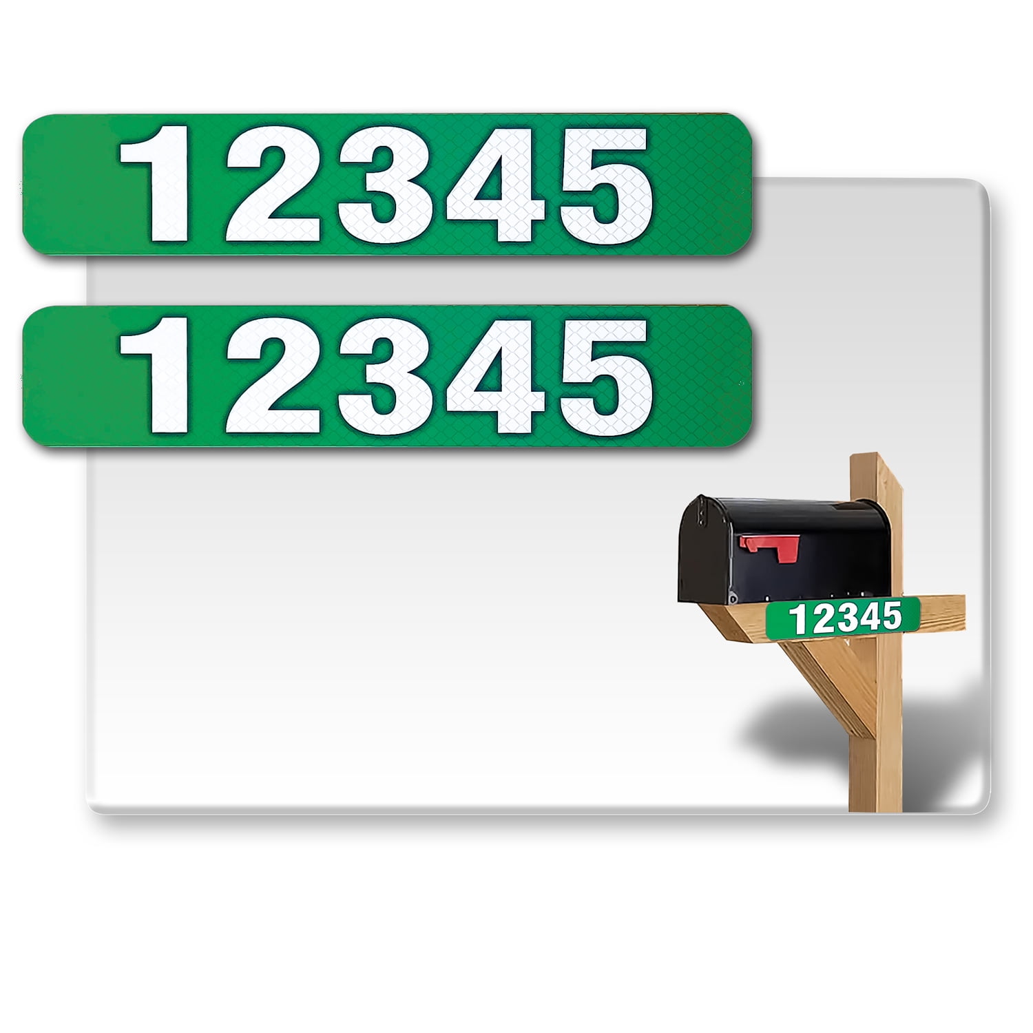 2 Pack Customized Horizontal 911 Mailbox Address Numbers Stickers ...
