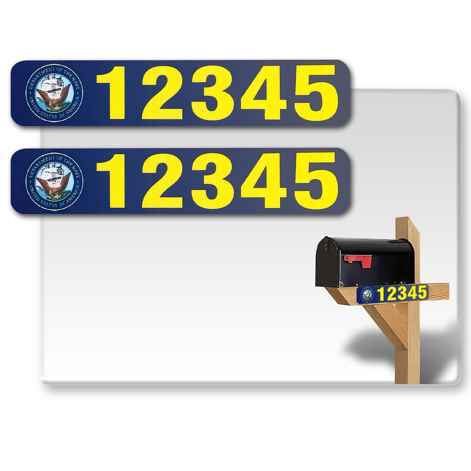 2 Pack Customized Horizontal 911 Mailbox Address Numbers Stickers ...