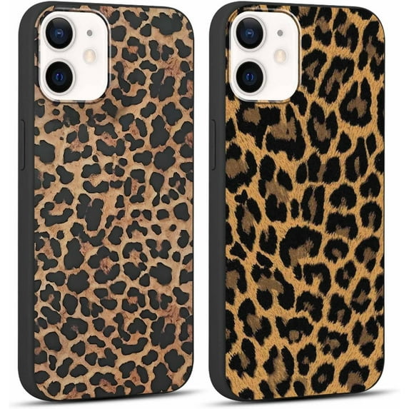 2 Pack Cute Cheetah Print for iPhone 12 / iPhone 12 Pro 6.1" Phone Case ...