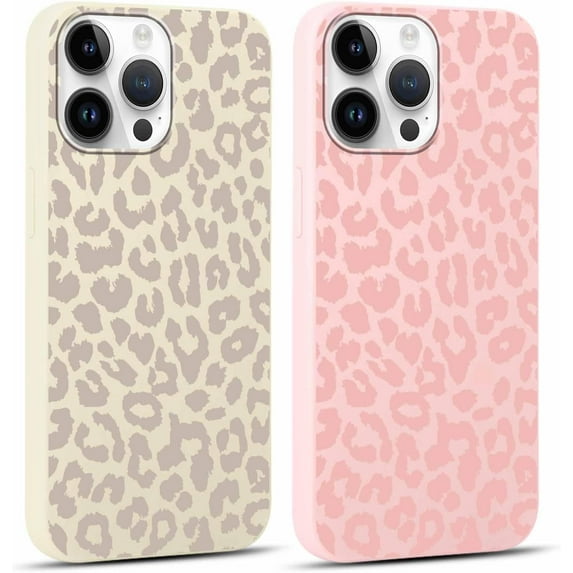 2 Pack Cute Cheetah Print for iPhone 15 Pro Max 6.7" Phone Case, Luxury ...