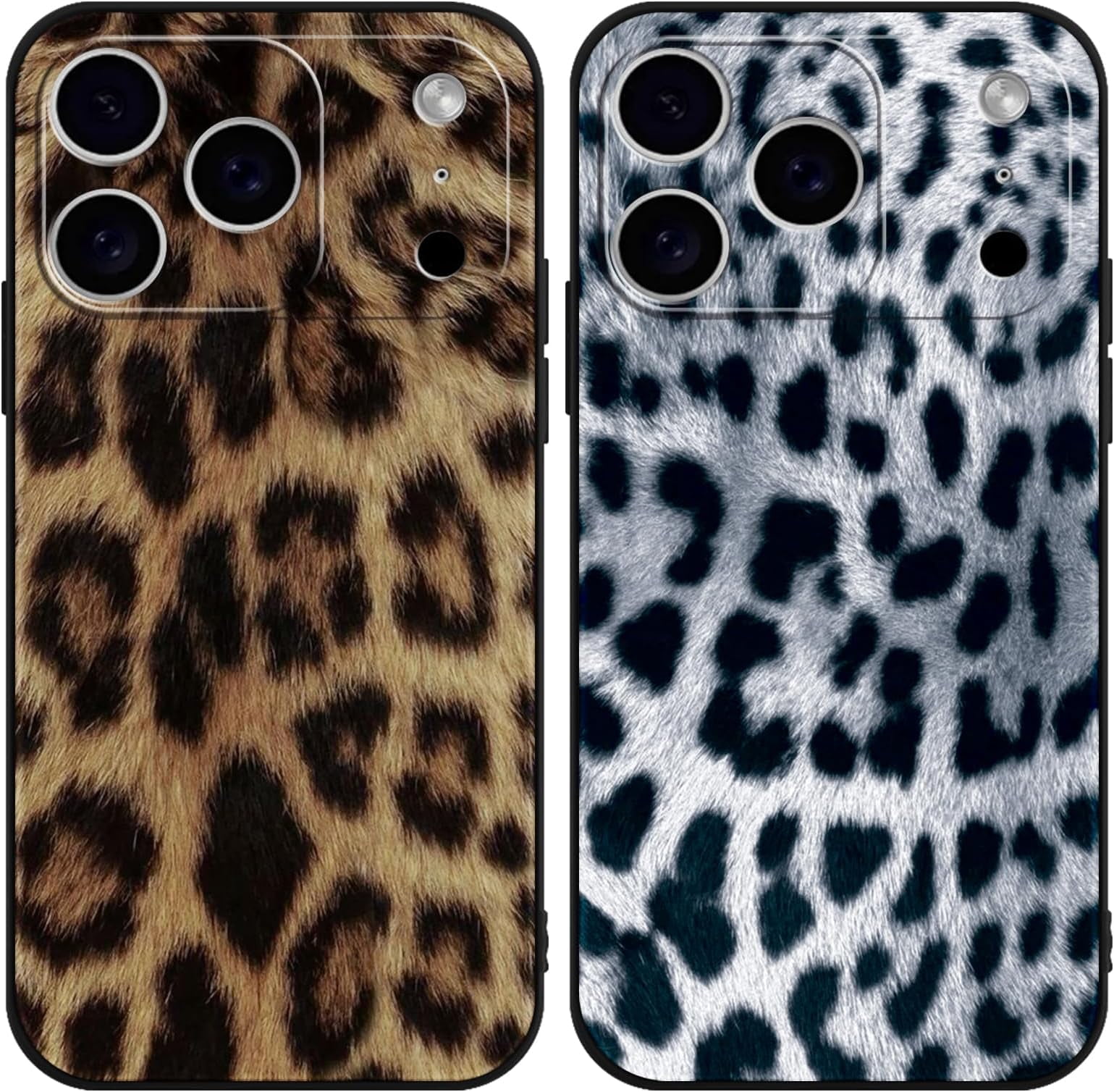 2 Pack Cute Cheetah Print for iPhone 17 Pro Max 6.9" Phone Case, Luxury ...