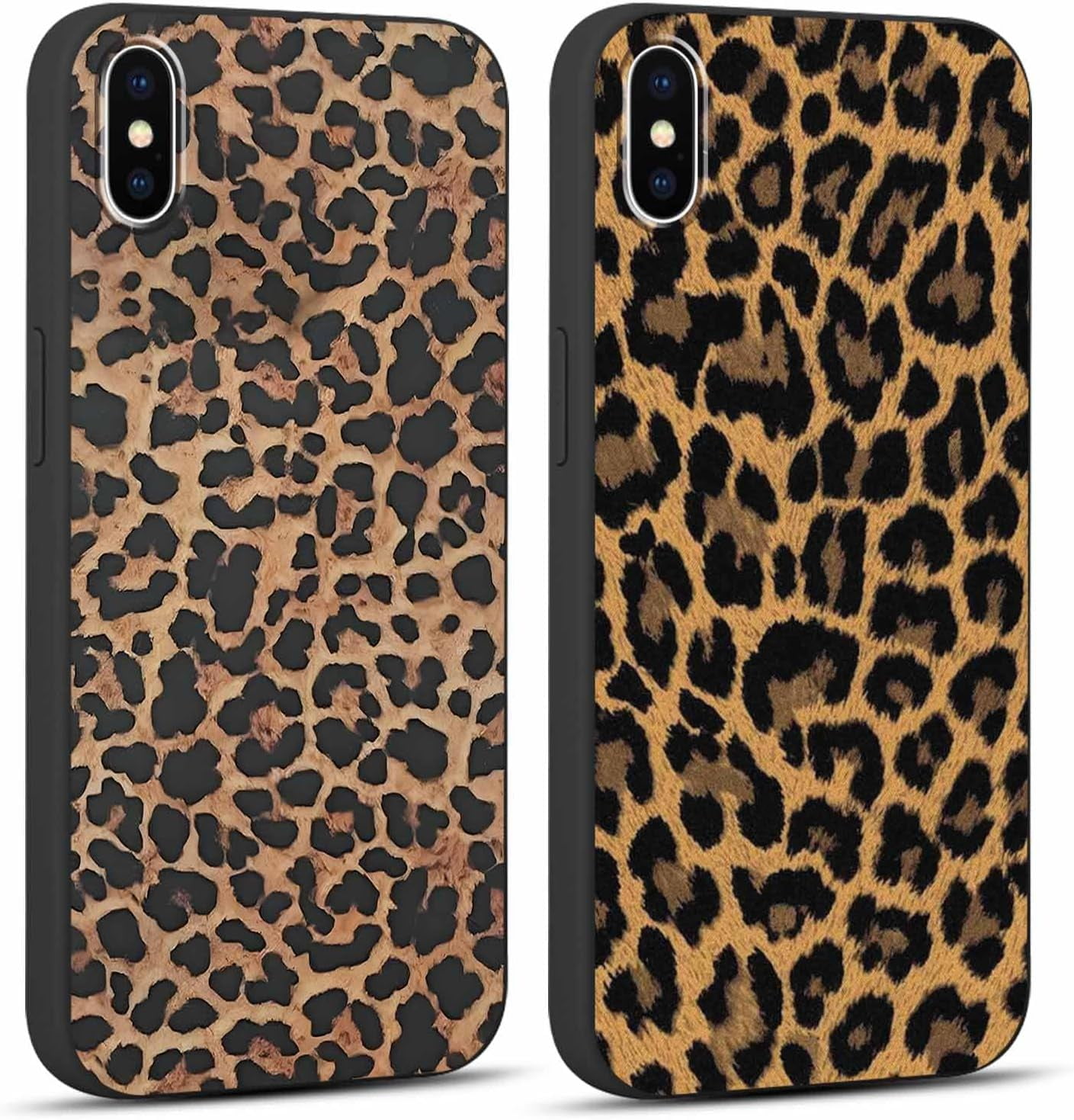 2 Pack Cute Cheetah Print for iPhone X/XS 5.8" Phone Case, Luxury ...
