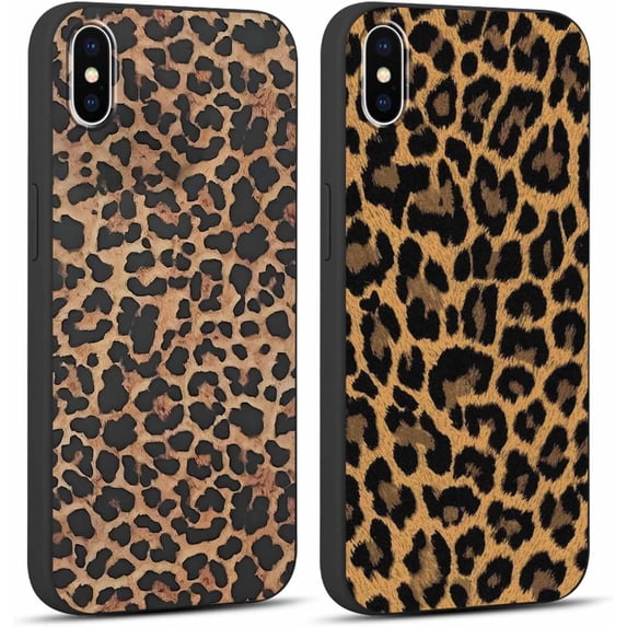 2 Pack Cute Cheetah Print for iPhone X/XS 5.8" Phone Case, Luxury ...