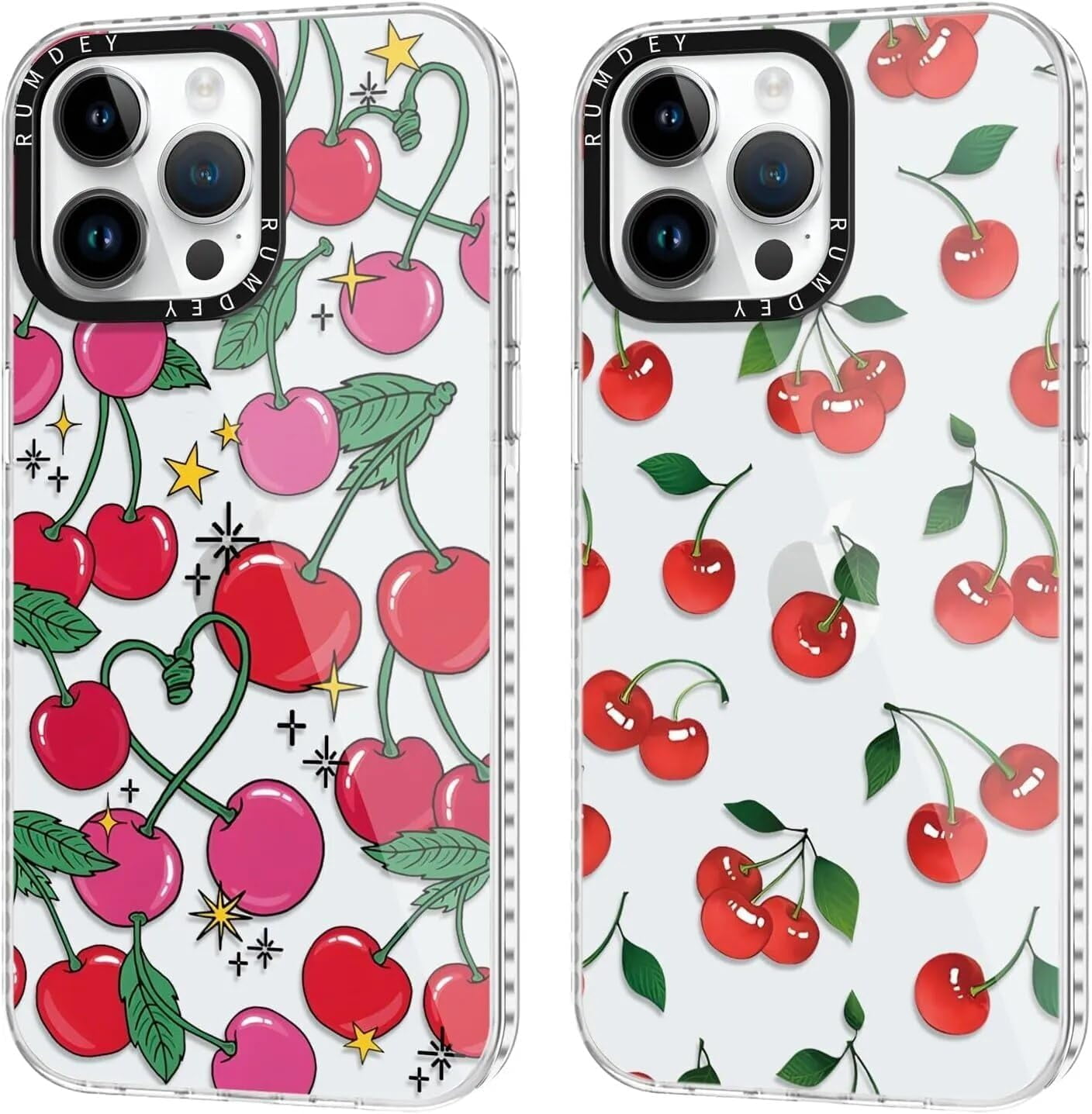 2 Pack Cute Cherry for iPhone 11 Pro 5.8" Phone Case, Transparent TPU ...