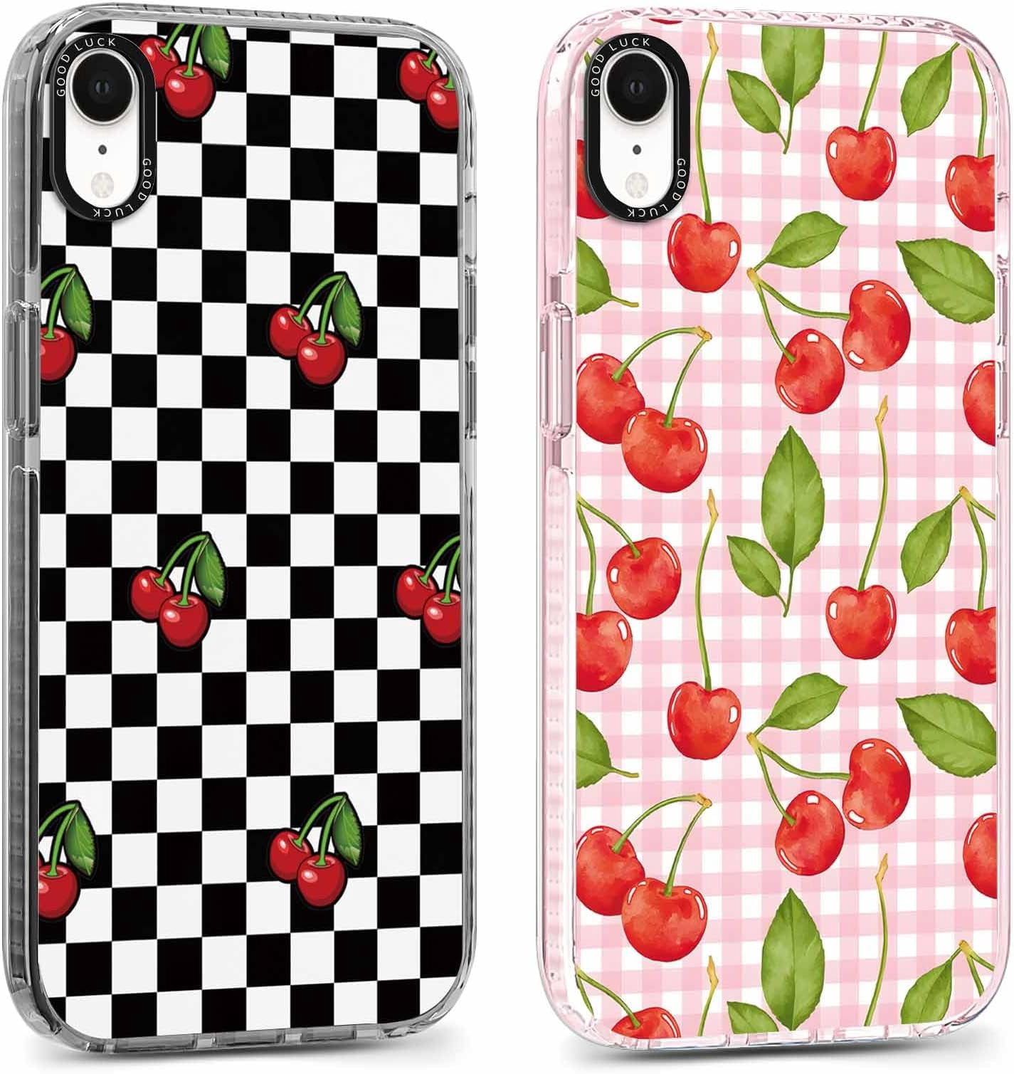 2 Pack Cute Coquette Cherry Phone Case for iPhone XR 6.1", Clear ...