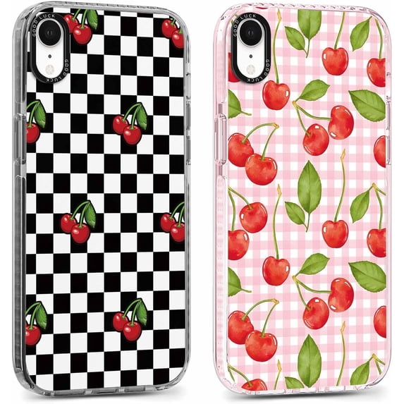 2 Pack Cute Coquette Cherry Phone Case for iPhone XR 6.1", Clear ...