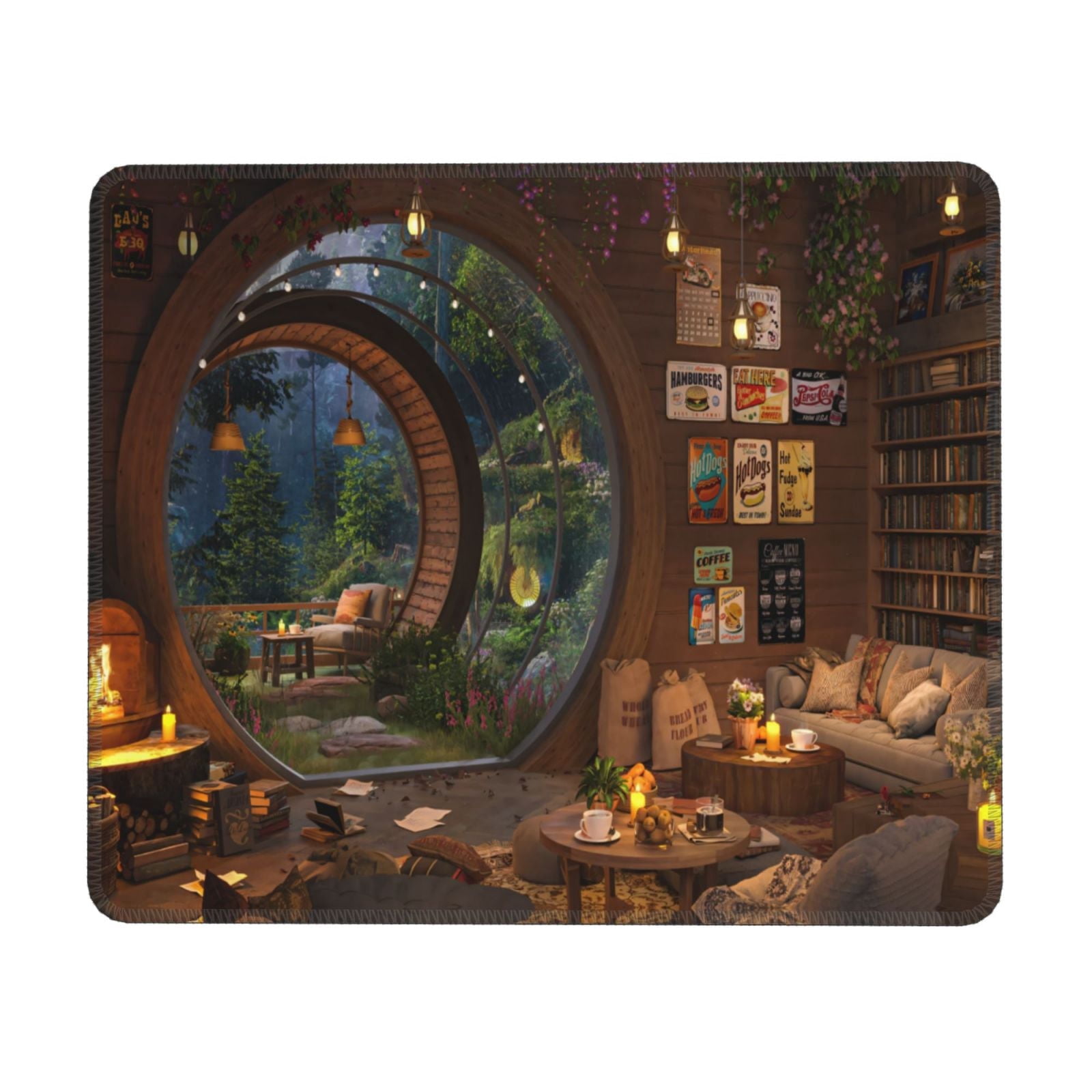 2 Pack Cute Mouse Pad with Stitched Edge,Custom Small Mouse Pads with ...