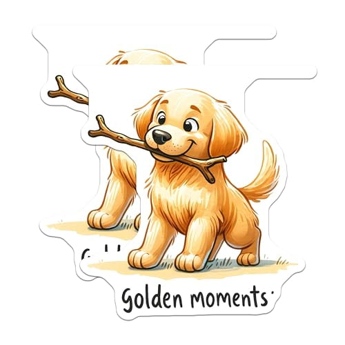 (2 Pack) Cute Puppy Magnets - Adorable Dog Fridge Magnets - Golden ...