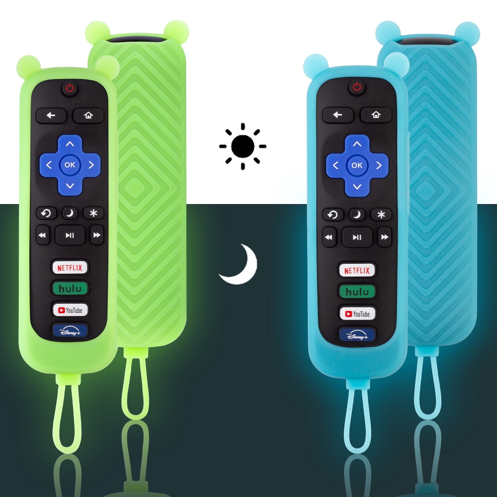 Oulastool 2 Pack Silicone Protective Case for Roku Remote, Anti Slip ...