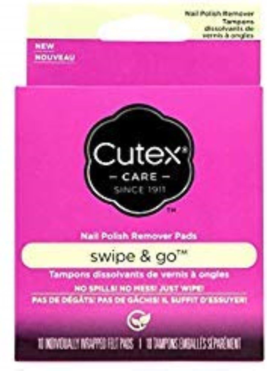 2 Pack - Cutex CUTEX REMOV NR SWIPE&GO PADS 10 ct - Walmart.com