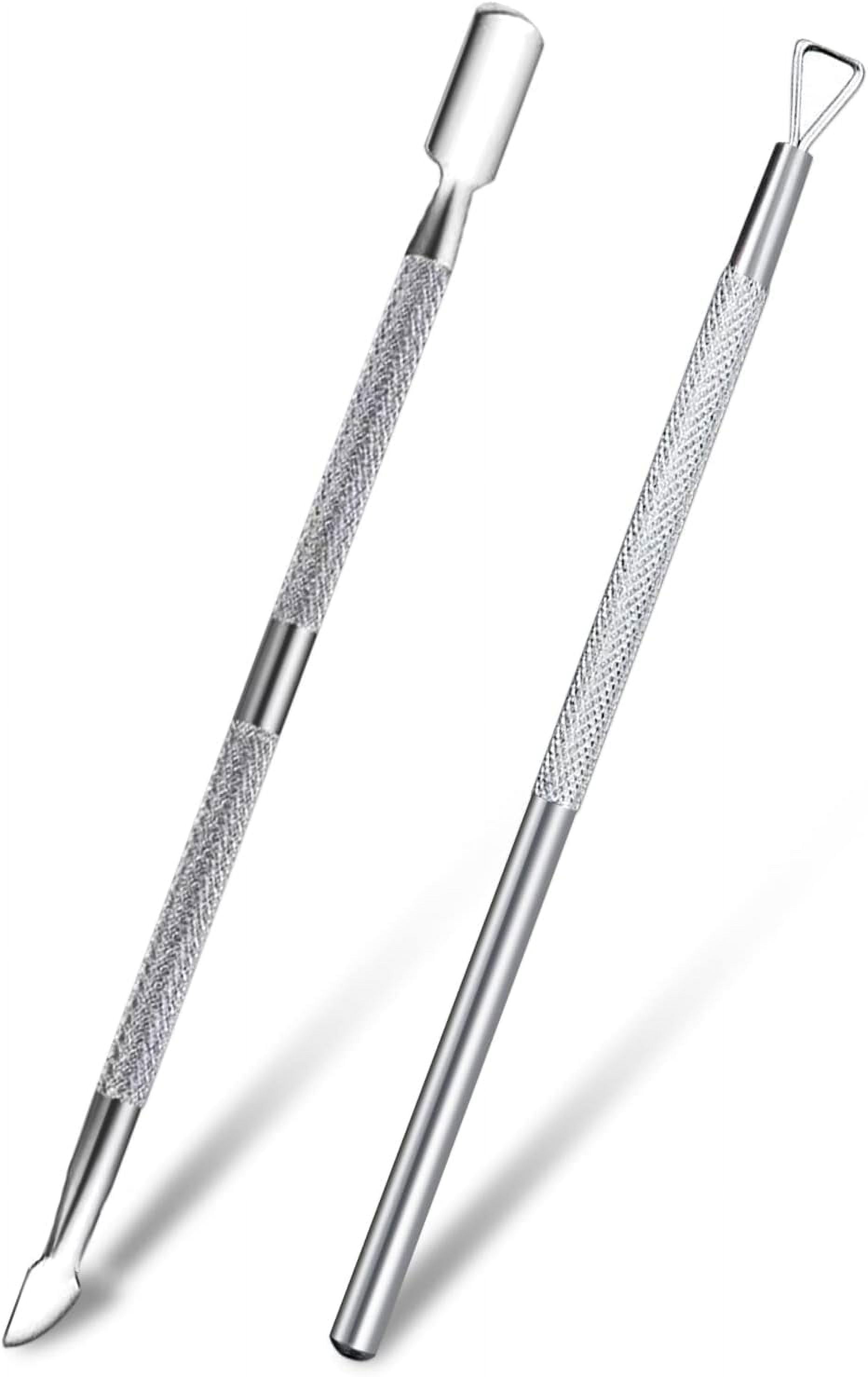 2 Pack Cuticle Pusher and Cuticle Peeler, Cuticle Pusher Stainless ...