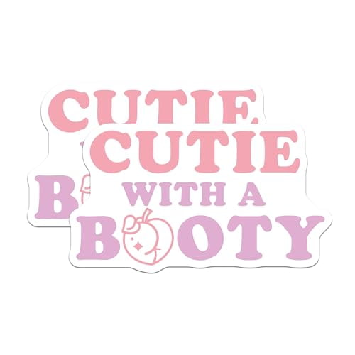 (2 Pack) Cutie with a Booty Magnets Magnets - Fun Phrase Home Decor - 5 ...