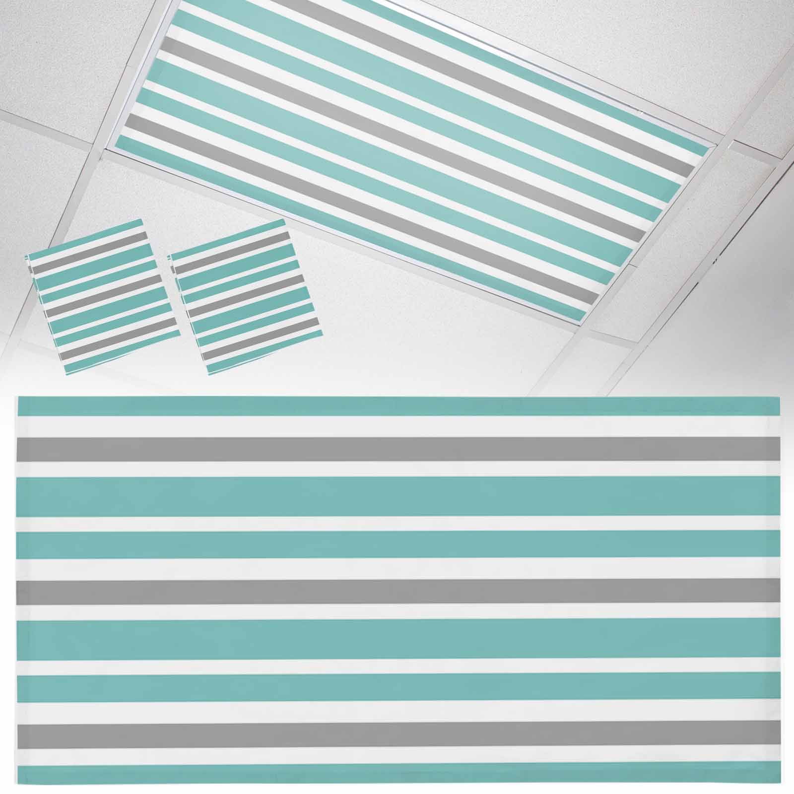 2 Pack Cyan Turquoise Fluorescent Light Covers for Ceiling Lights Gray ...