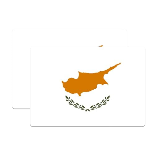 (2 Pack) Cyprus World Flag Stickers - Pride - 5 Inches On Longest Side ...