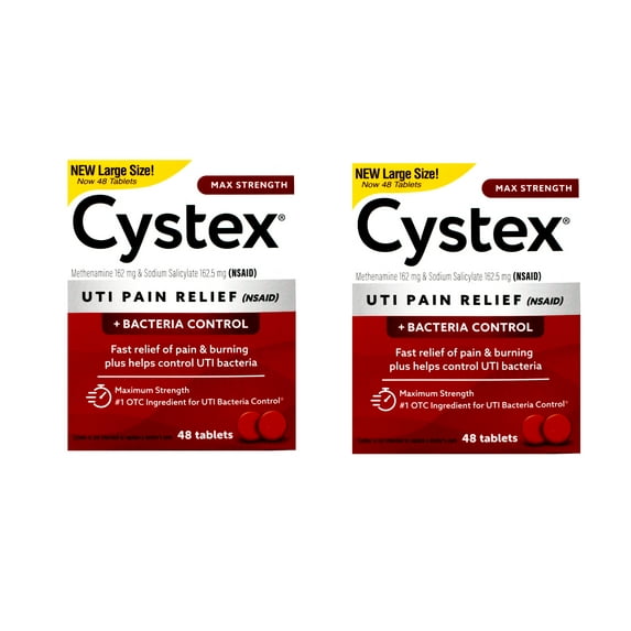 Cystex - 2 Pack Urinary Tract Infection Relief, Over-The-Counter UTI ...