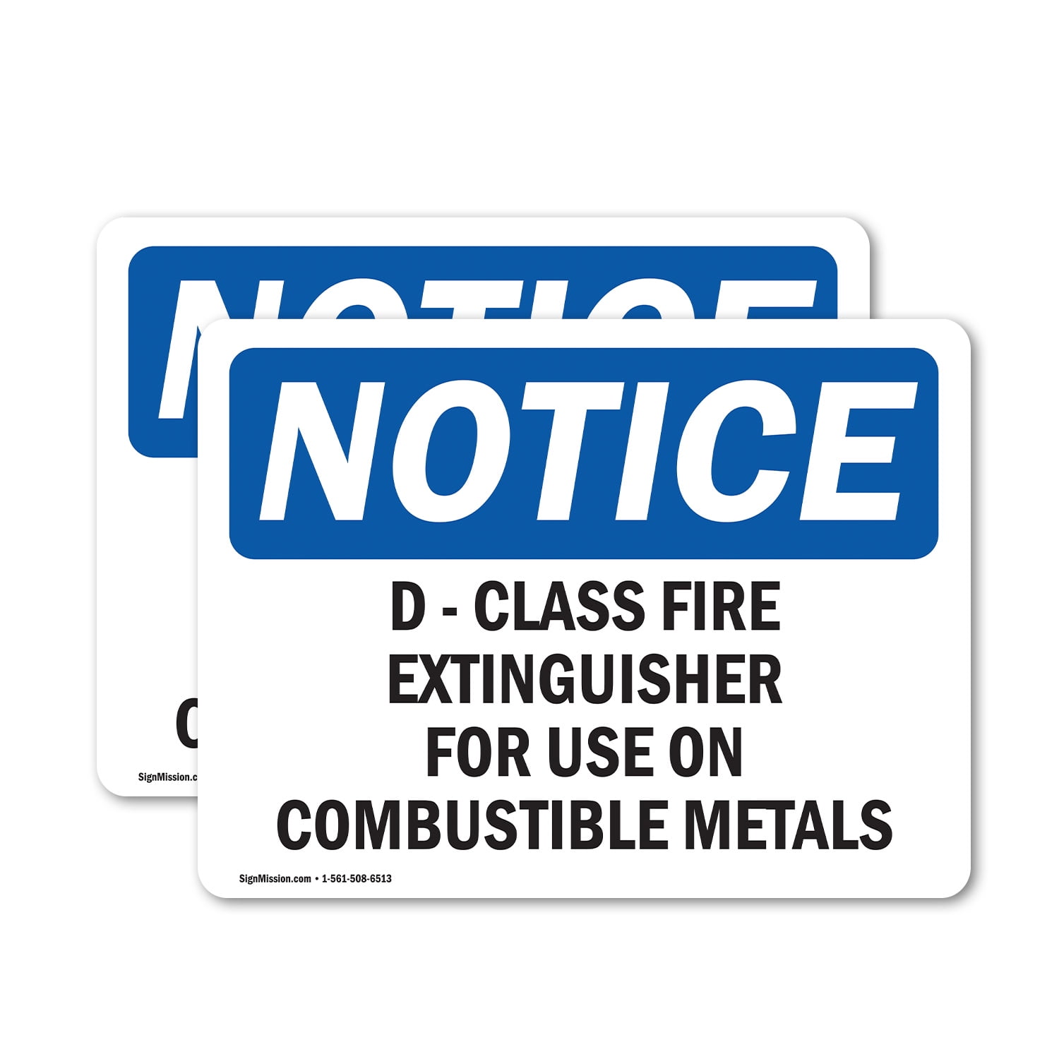 (2 Pack) D-Class Fire Extinguisher For Use On Combustible OSHA Notice ...