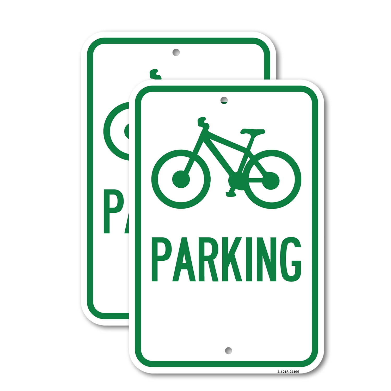 (2 Pack) D4-3 Bicycle Parking (Bicycle Symbol) Parking | 12" X 18 ...