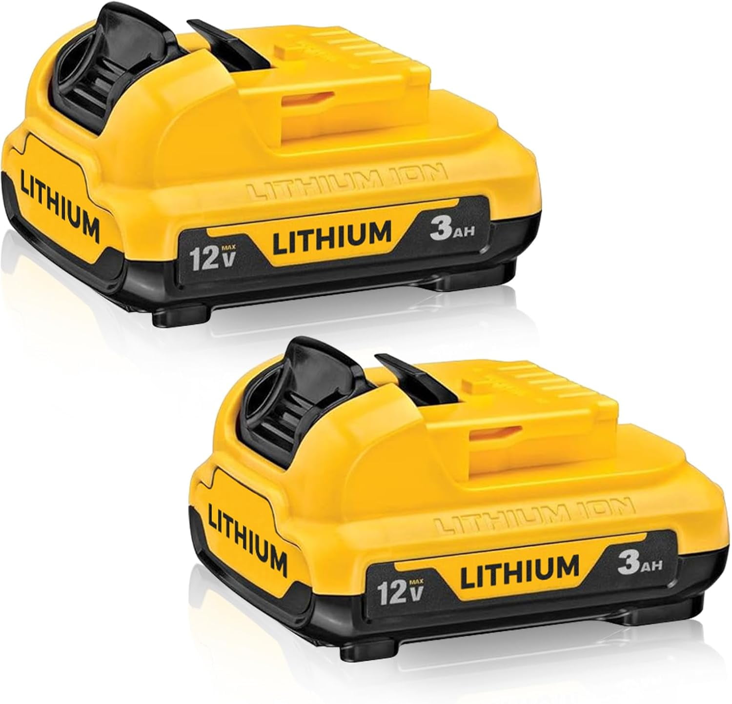 2 Pack DCB120 3.0Ah Battery Replacement for Dewalt 12V Battery Lithium ...