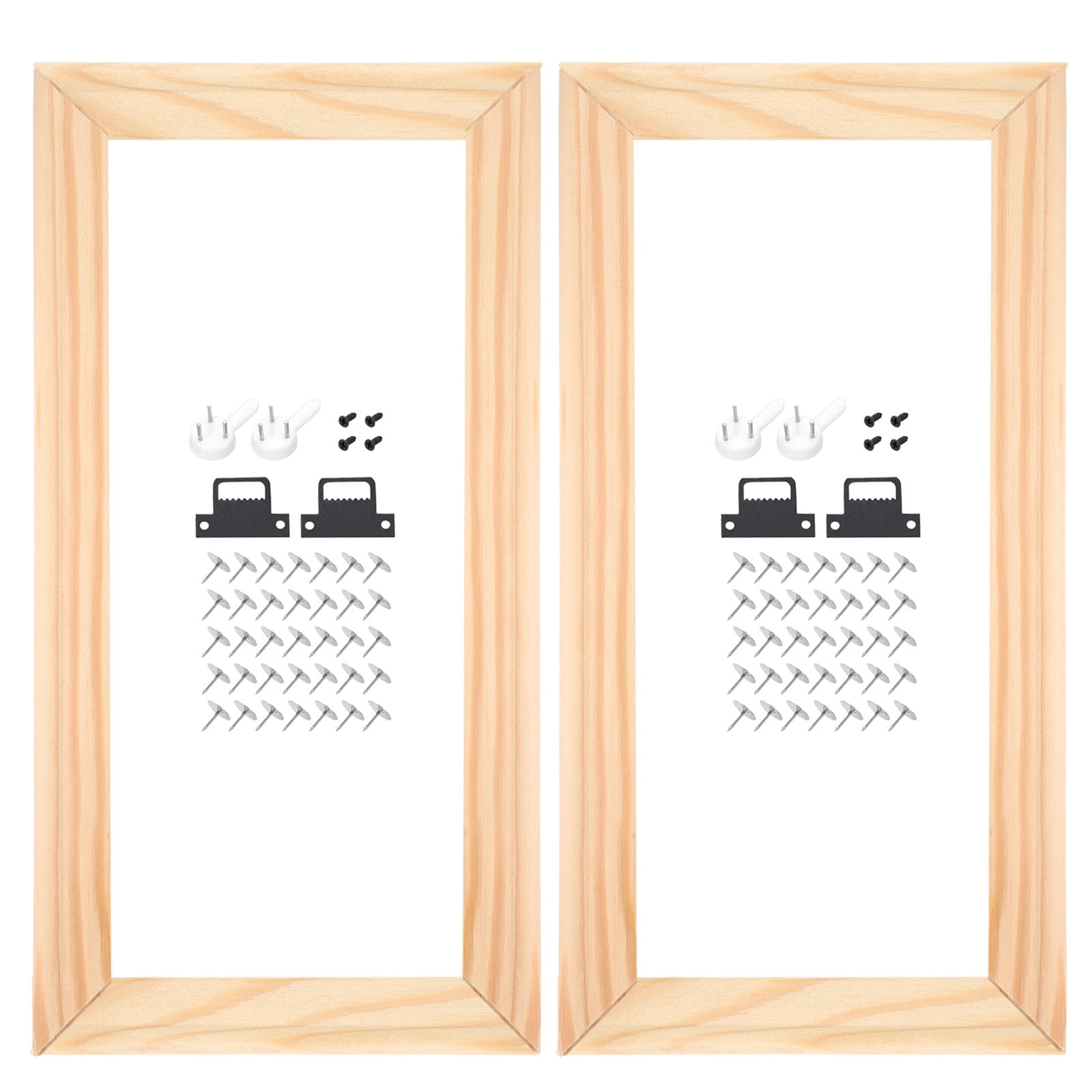 2 Pack DIY Canvas Stretcher Bars, 12 x 6 Inch Canvas Frame Wooden ...