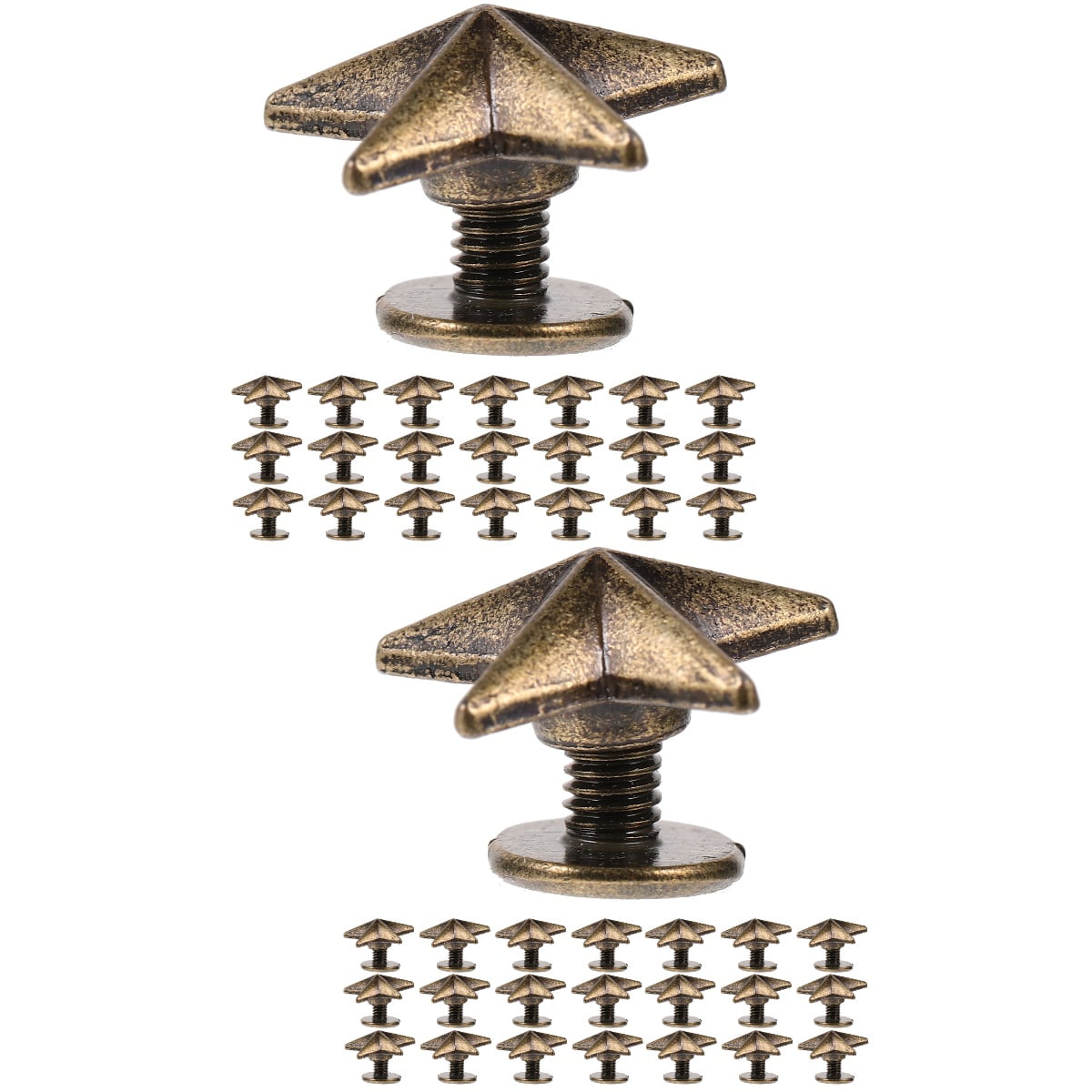 2 Pack DIY Five-Point Star Rivets Goth Patches Spikes Studs for ...