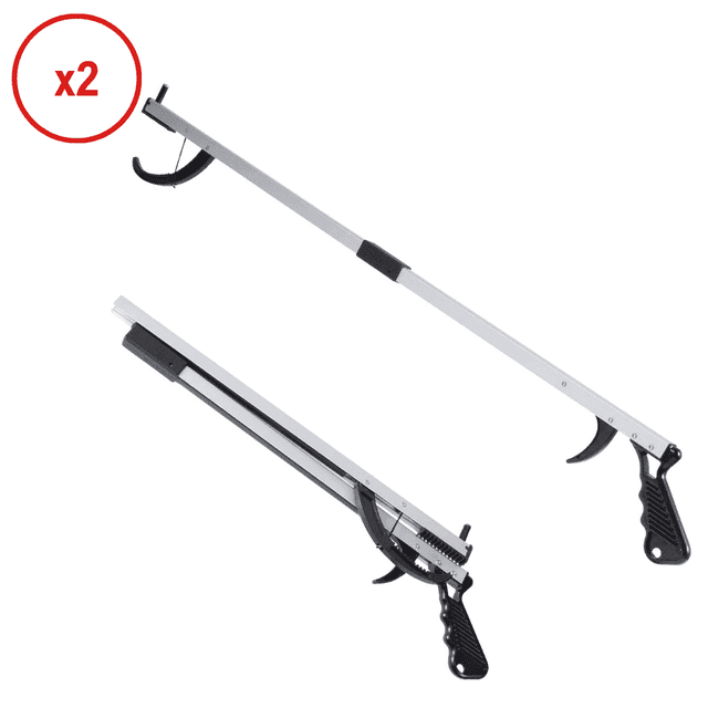 2 Pack DMI 32-Inch Reacher Grabber Tool for Elderly, Magnetic Stick ...