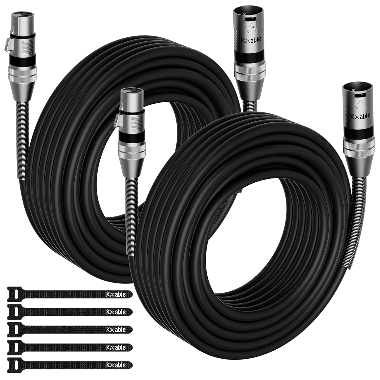 2-Pack DMX to DMX Stage Lighting Cable 10FT, 110 Ohms Impedance XLR ...