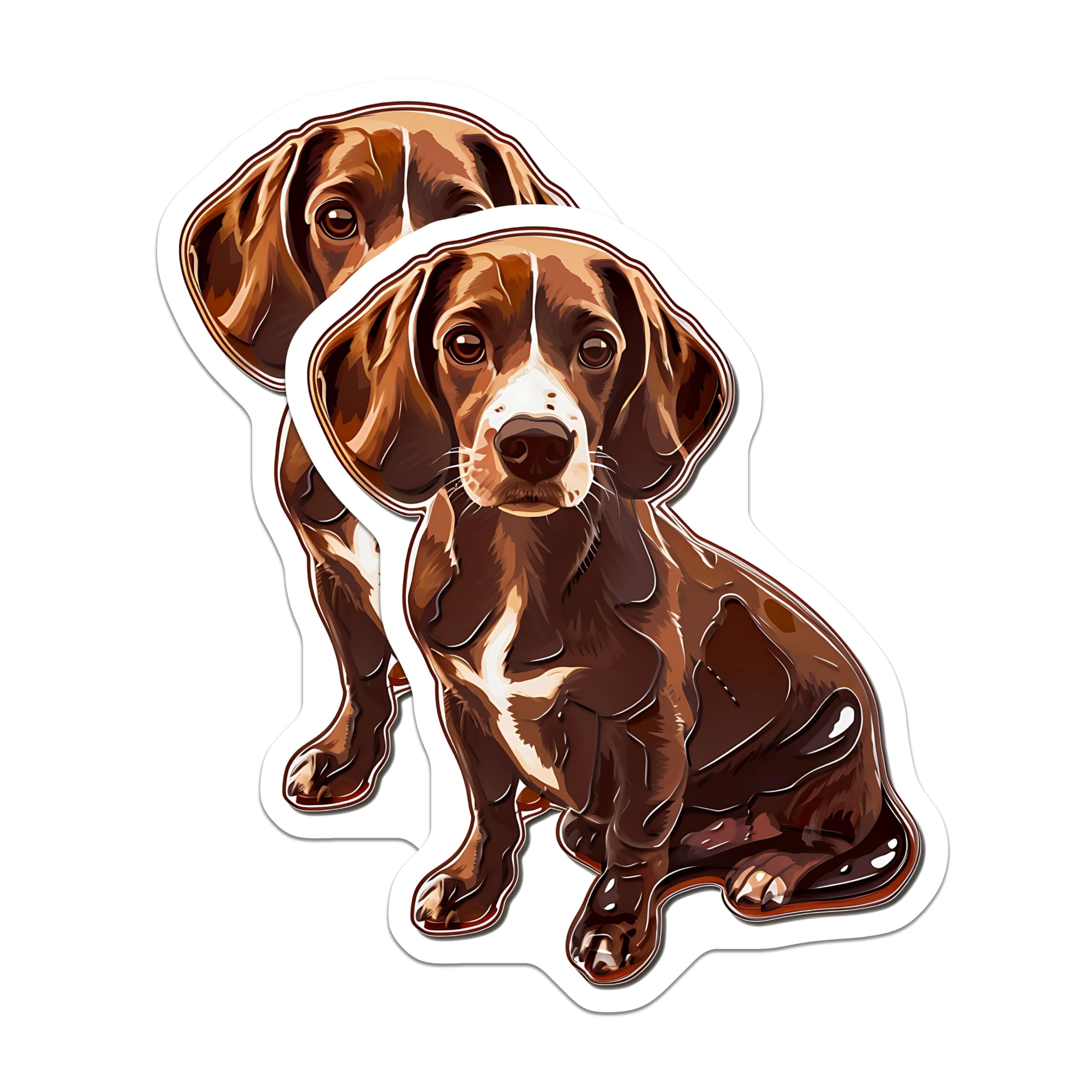 (2 Pack) Dachshund Stickers - Weiner Dog Decals - Cute Dog Stickers- 5 ...