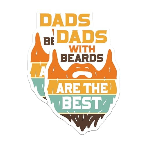 (2 Pack) Dads with Beards Magnets - Funny Dad Quote - Father's Day ...