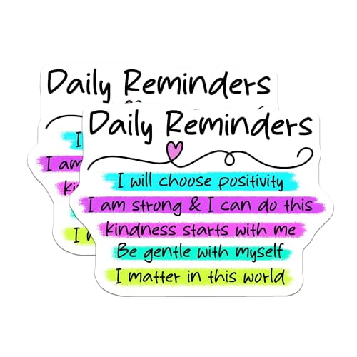 (2 Pack) Daily Reminders Magnets - Positive Affirmations ...